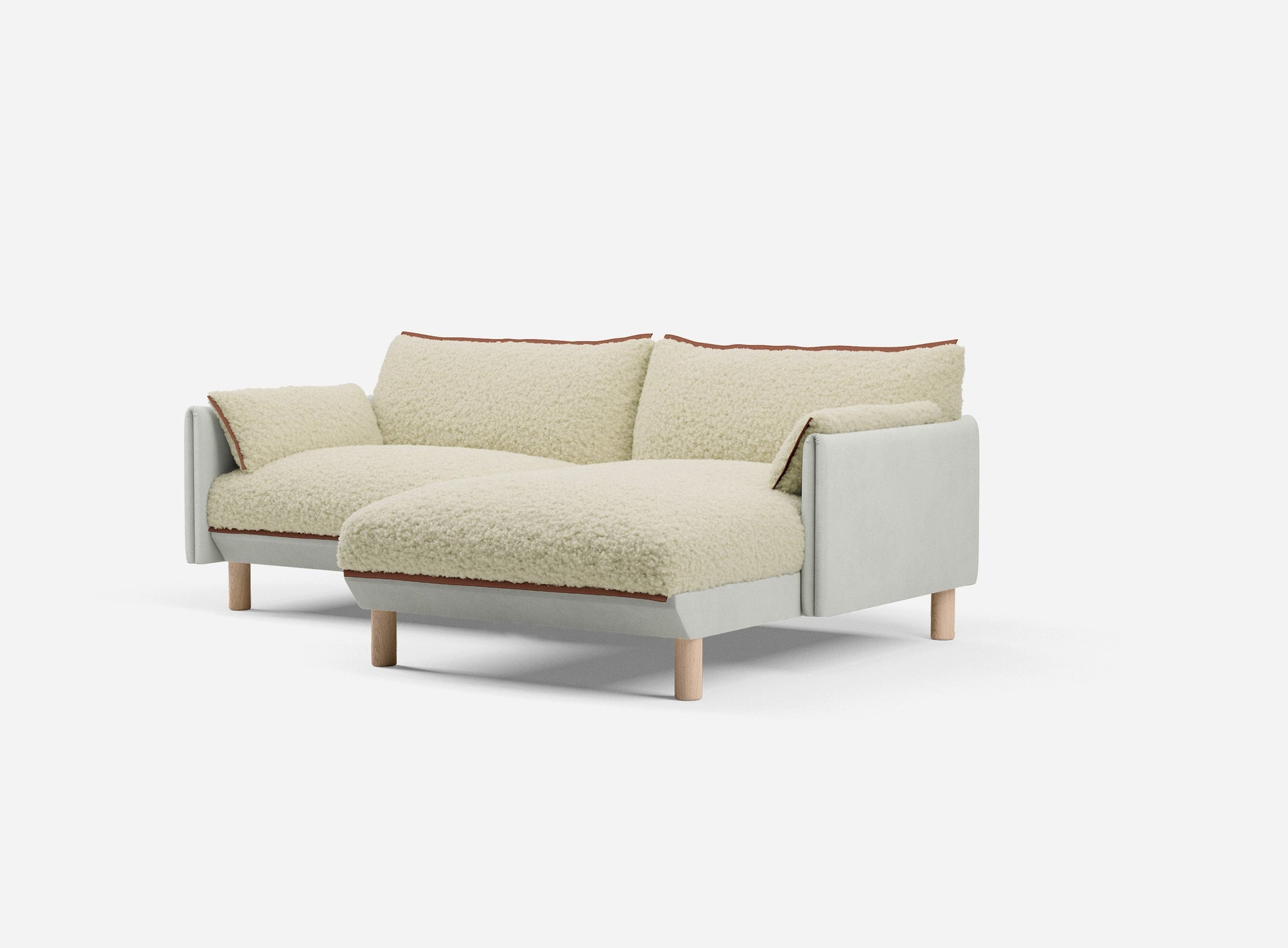 3 Seater RH Chaise Sofa | Natural Cotton